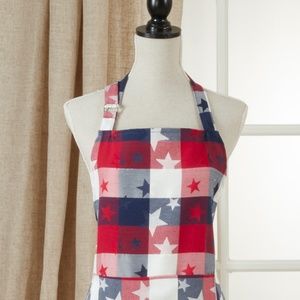Kitchen | Nwt Americana Red White And Blue Checkered Apron | Poshmark